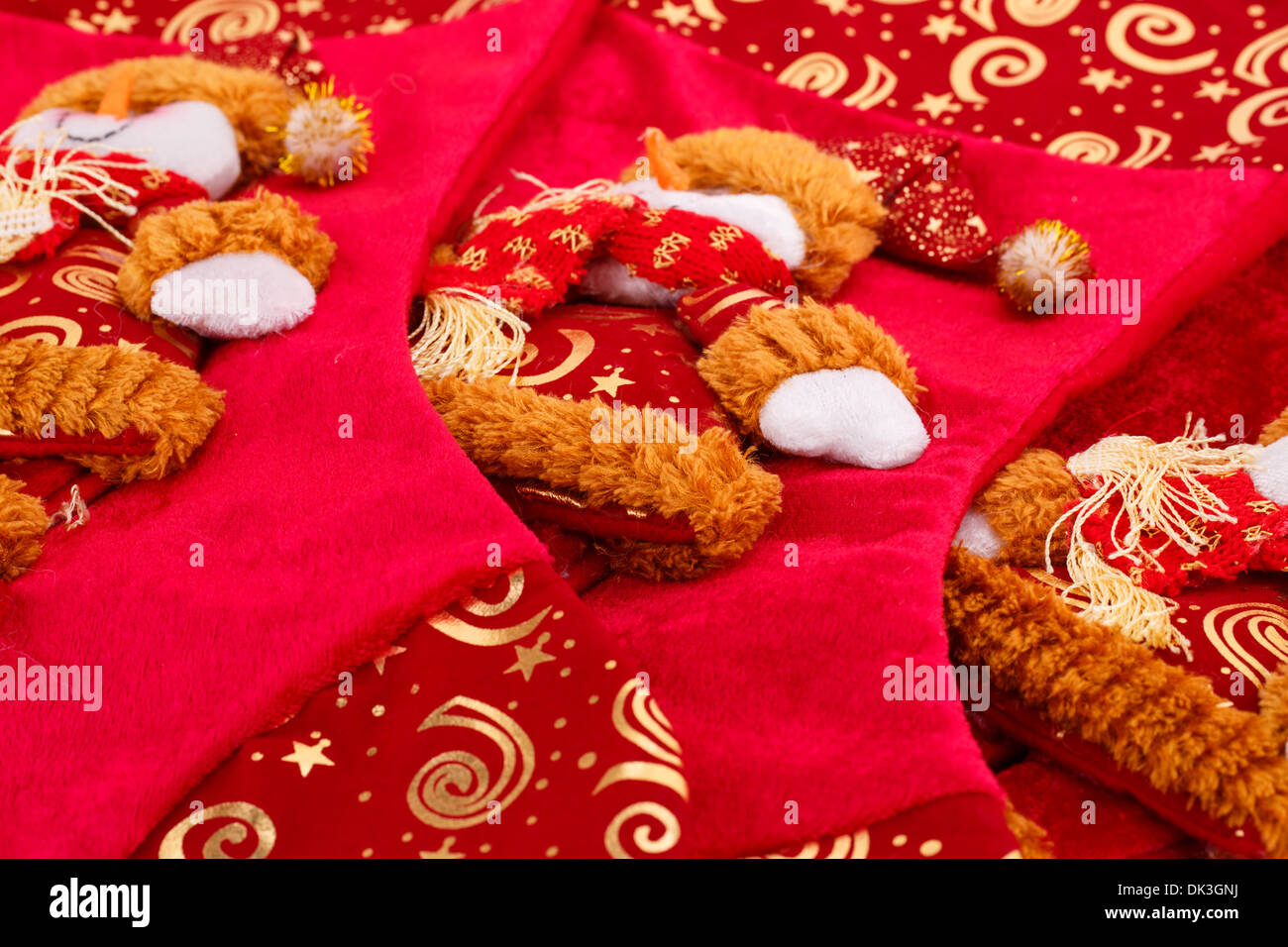 Christmas fabric patten closeup image Stock Photo - Alamy