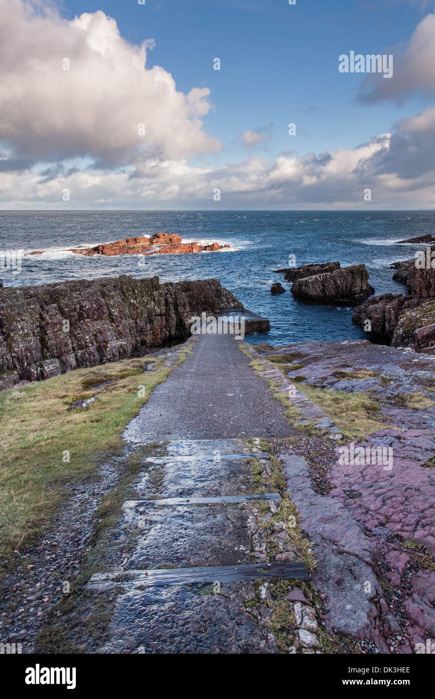 Slipway, Rubha Reidh Lighthouse, Melvaig, Wester Ross, Highlands ...