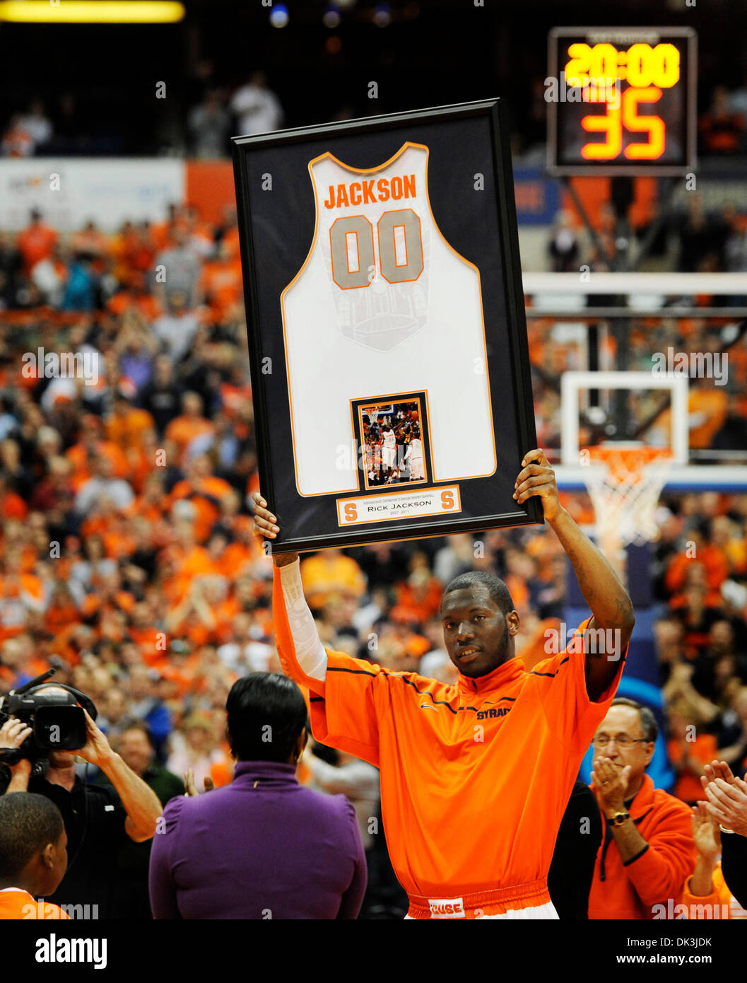 March 05, 2011: Syracuse Senior and forward Rick Jackson during Senior ...