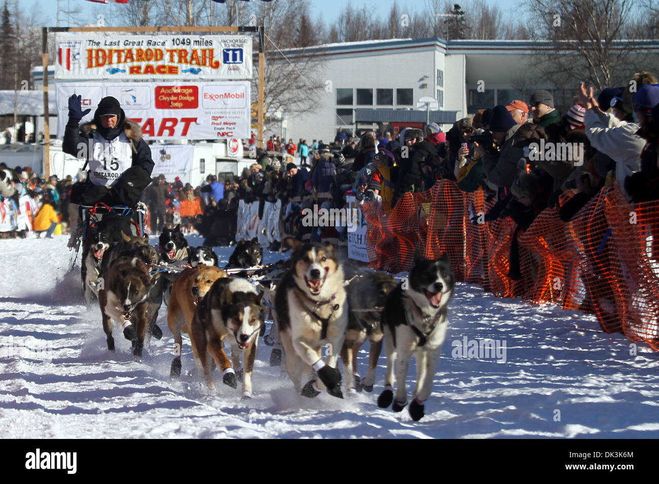 Mar 06, 2011 - Willow, Alaska, U.S. - Start of Iditarod Trail Sled Dog ...