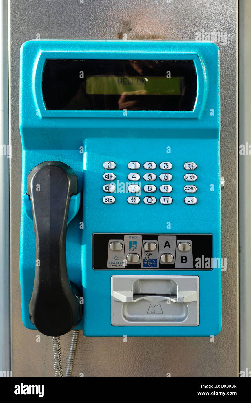 Public payphone to be used with pre-payment card only in Belgian ...