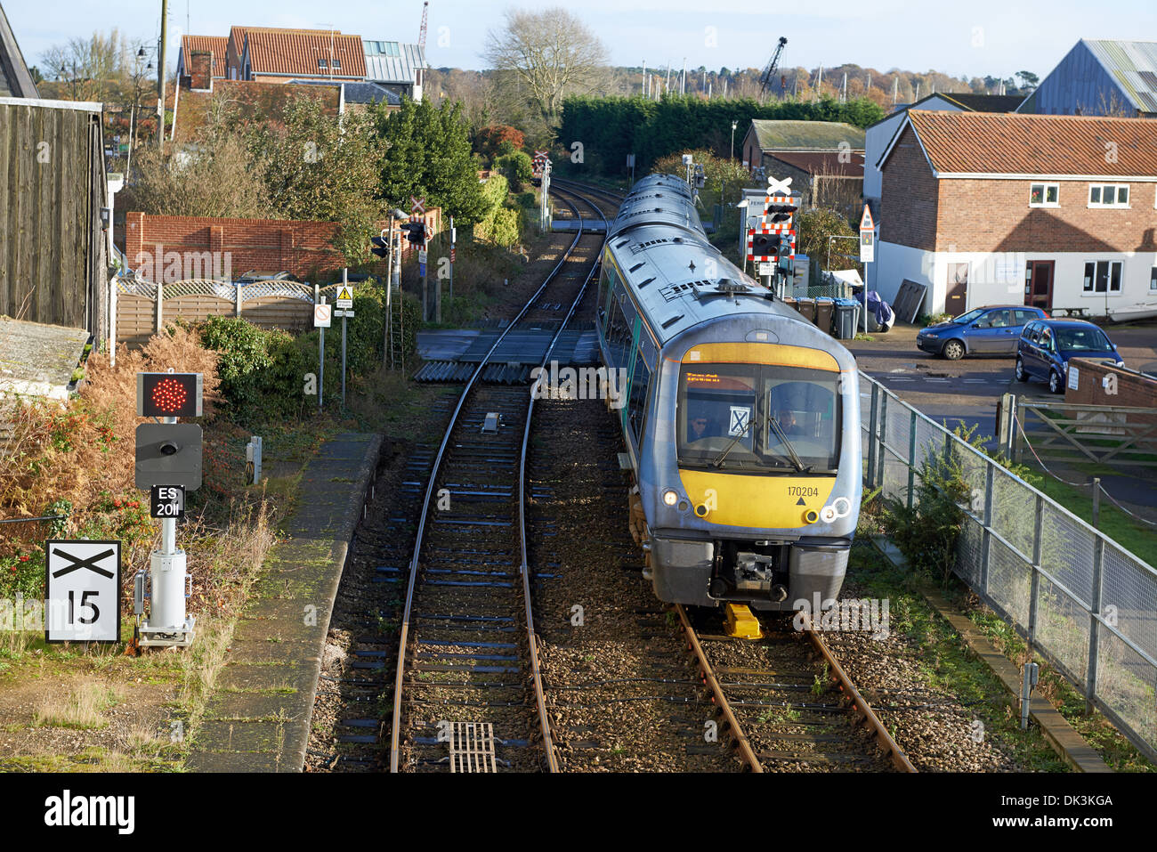 East Suffolk branch line Stock Photo - Alamy