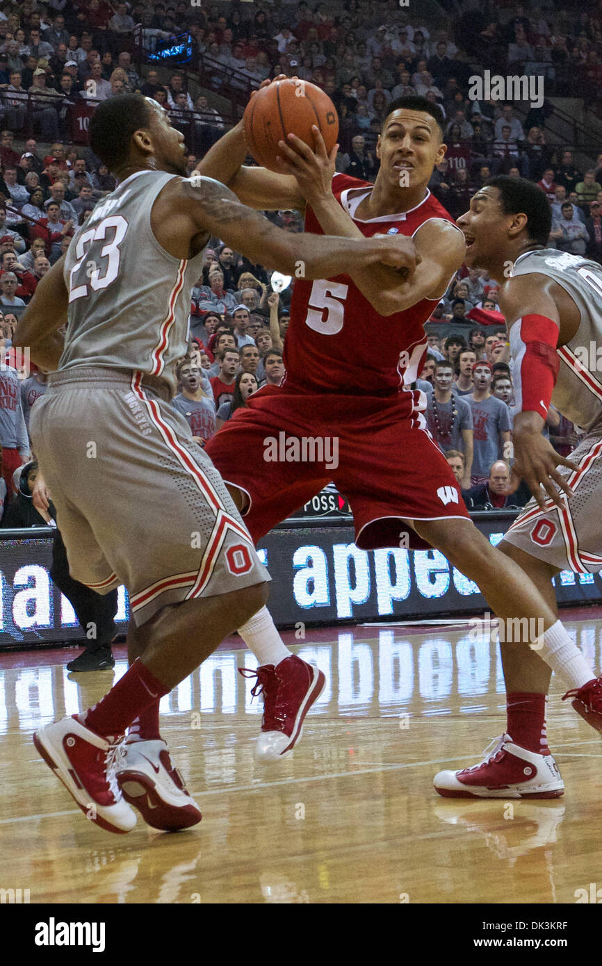 Mar. 6, 2011 - Columbus, Ohio, U.S.A - Wisconsin Badgers guard Ryan ...