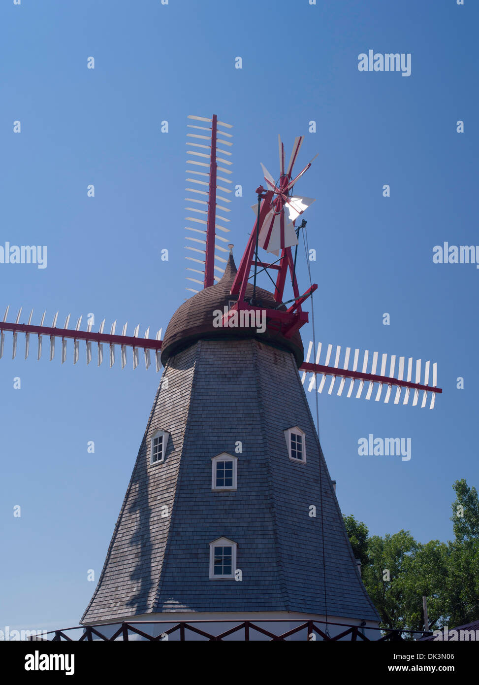 Elkhorn, Iowa's historic, rebuilt Danish windmill. The Museum of Danish ...