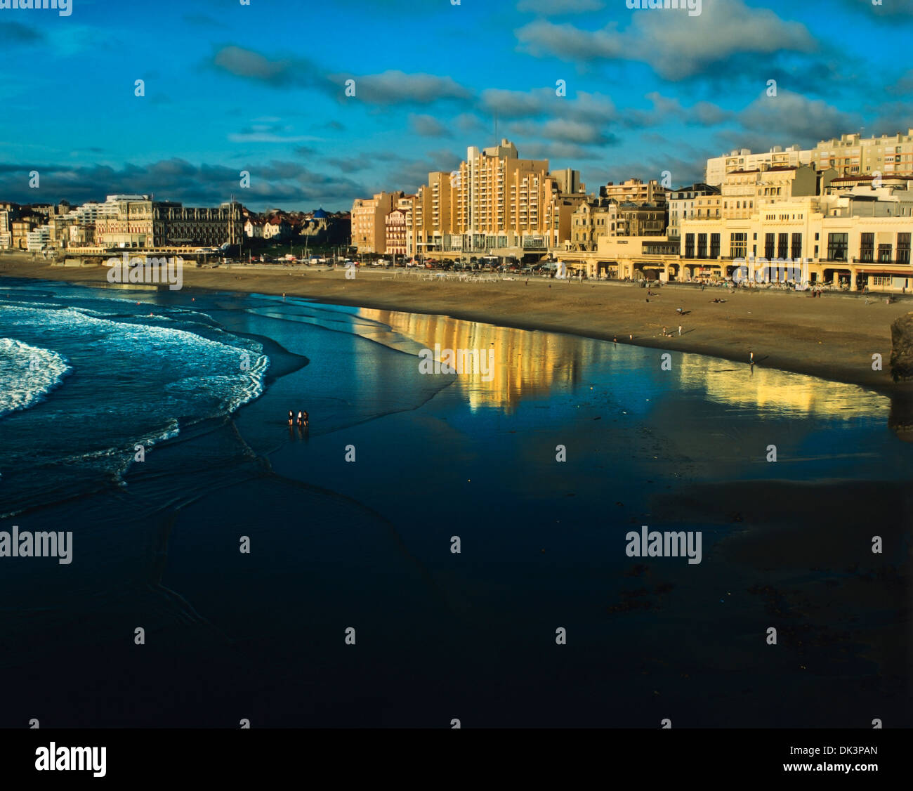 View of La Grande Plage, largest beach in Biarritz, France Stock Photo ...