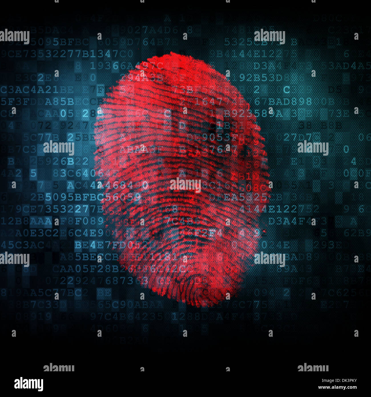 Fingerprint on digital screen Stock Photo - Alamy