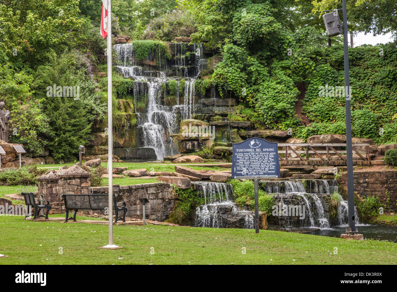 Cold Water Falls, the largest man-made natural stone waterfall, at ...