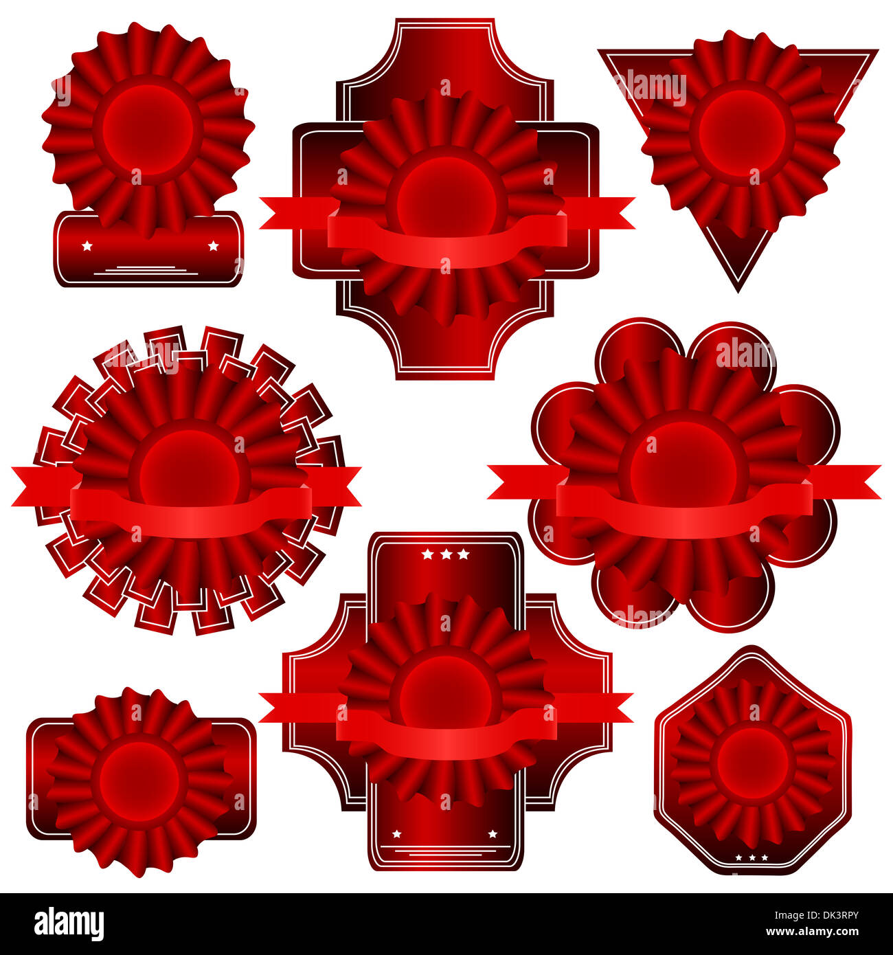 Set Of Red Label. Vector Stock Photo - Alamy