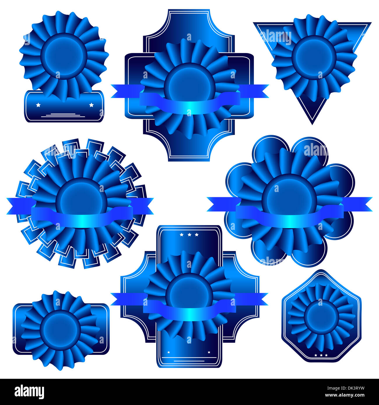 Set Of Blue Label. Vector Stock Photo - Alamy