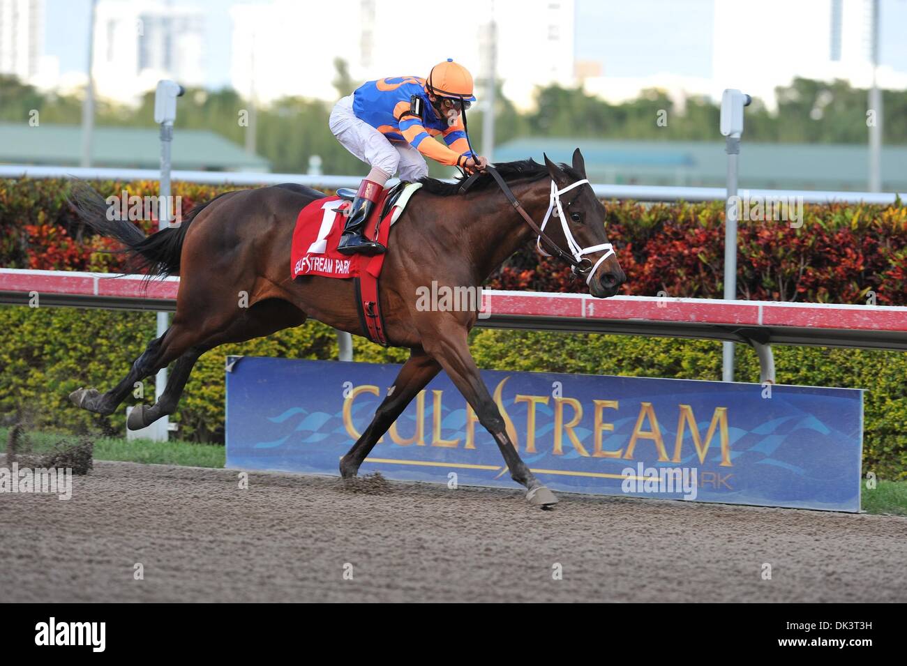Mar. 11, 2011 - Hallandale Beach, Florida, U.S. - Uncle Mo, ridden by ...