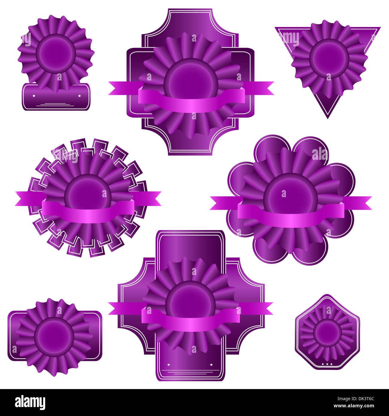 Set Of Pink Label. Vector Stock Photo - Alamy