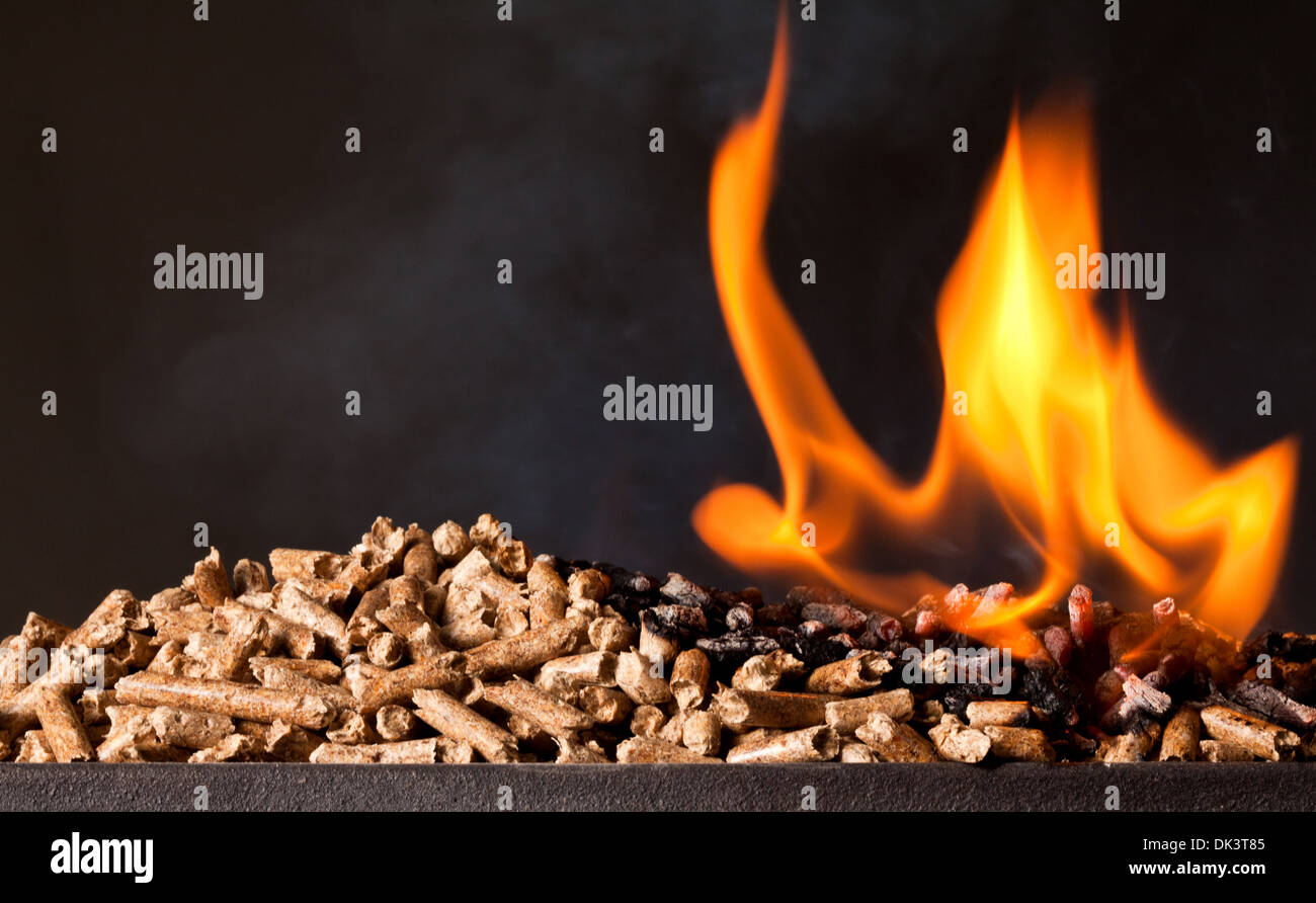 closeup image of wood pellets Stock Photo - Alamy