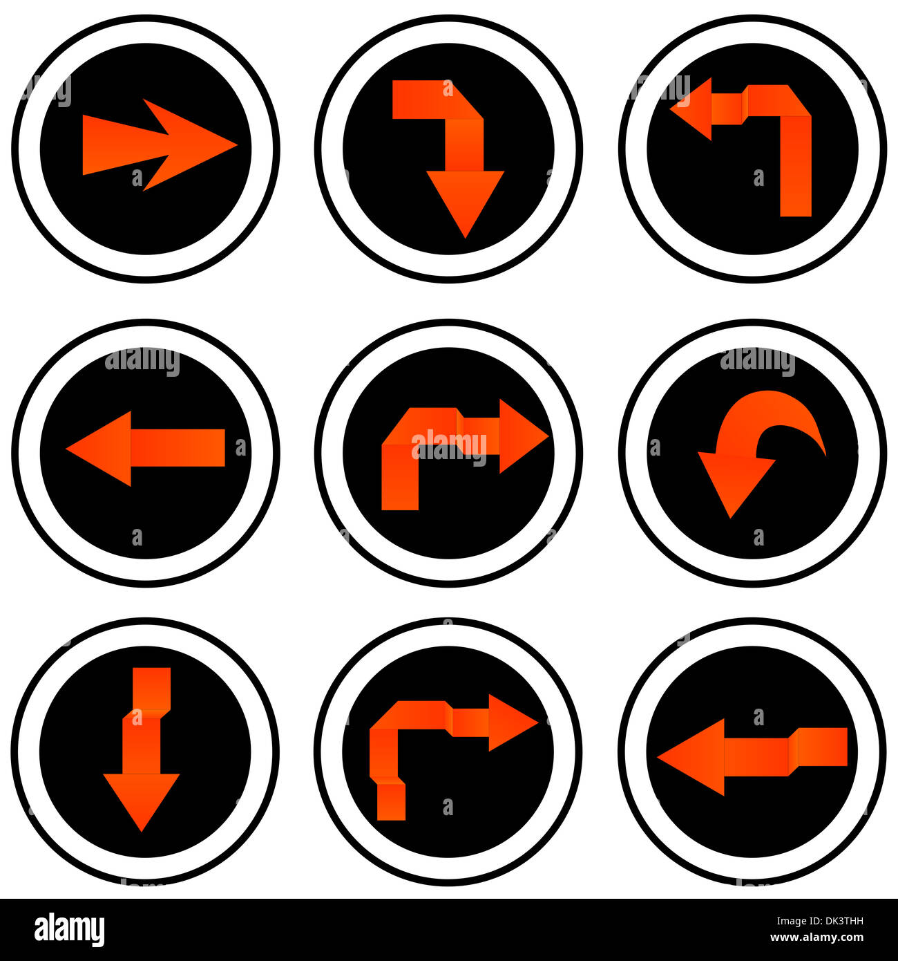 Arrow sign icon set. Vector Stock Photo - Alamy