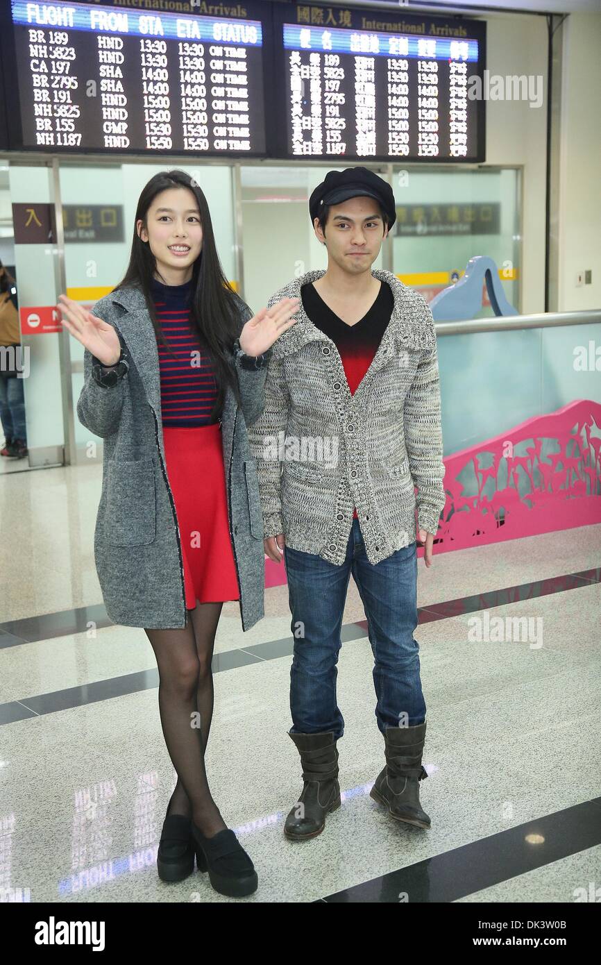 Taipei, China. 30th Nov, 2013. Japanese actor Yuya Yagara and actress ...
