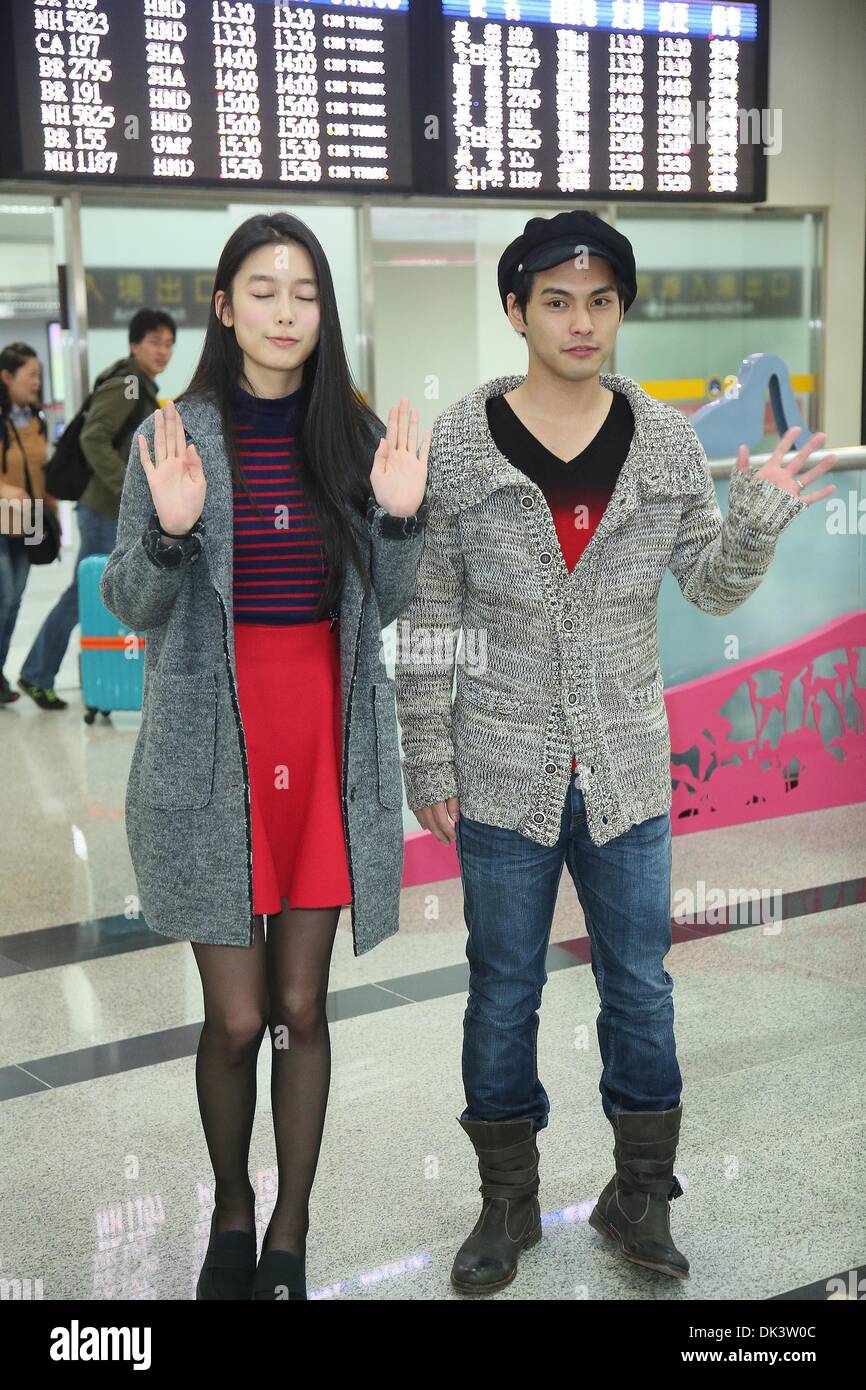 Taipei, China. 30th Nov, 2013. Japanese actor Yuya Yagara and actress ...