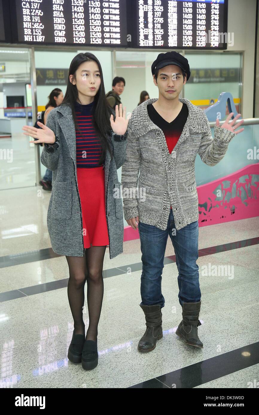 Taipei, China. 30th Nov, 2013. Japanese actor Yuya Yagara and actress ...