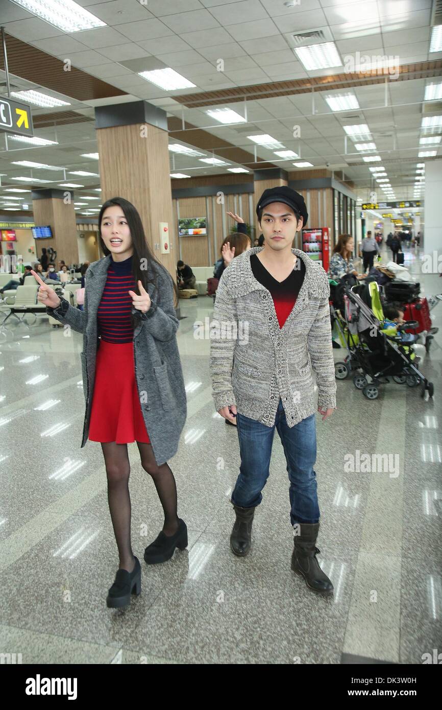 Taipei, China. 30th Nov, 2013. Japanese actor Yuya Yagara and actress ...