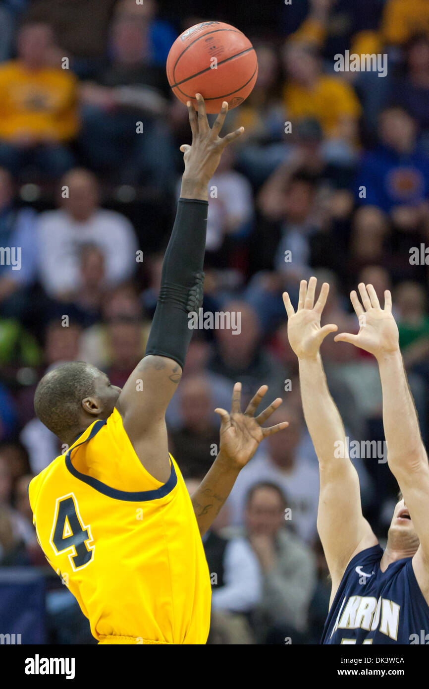 Mar. 12, 2011 - Cleveland, Ohio, U.S - Kent State forward Justin Greene ...