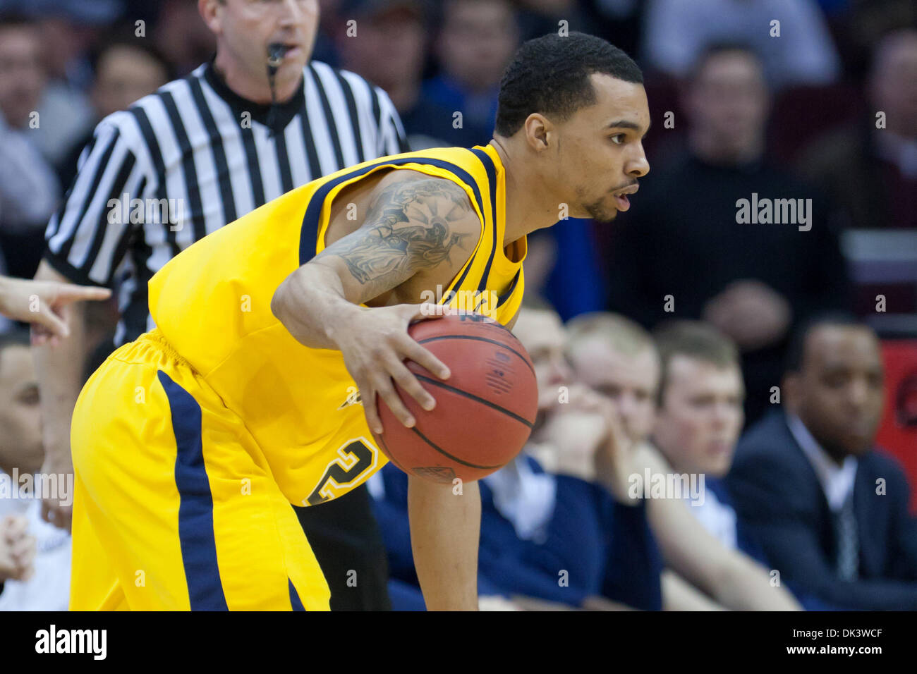 Mar. 12, 2011 - Cleveland, Ohio, U.S - Kent State guard Michael Porrini ...