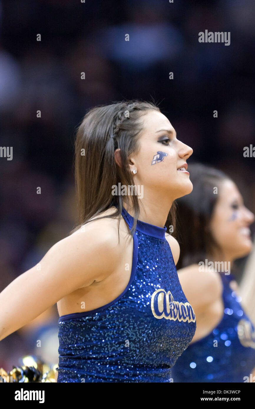 Mar. 12, 2011 - Cleveland, Ohio, U.S - A member of the Akron dance team ...
