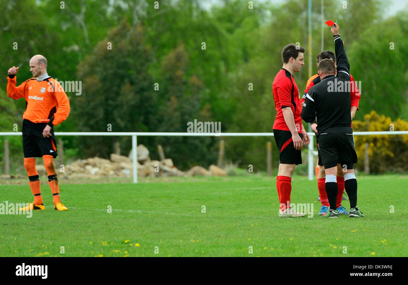 Red card football hi-res stock photography and images - Alamy