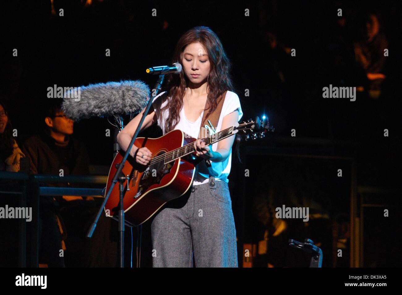 Taipei, China. 30th Nov, 2013. Singer Cheer Chen performs at her ...