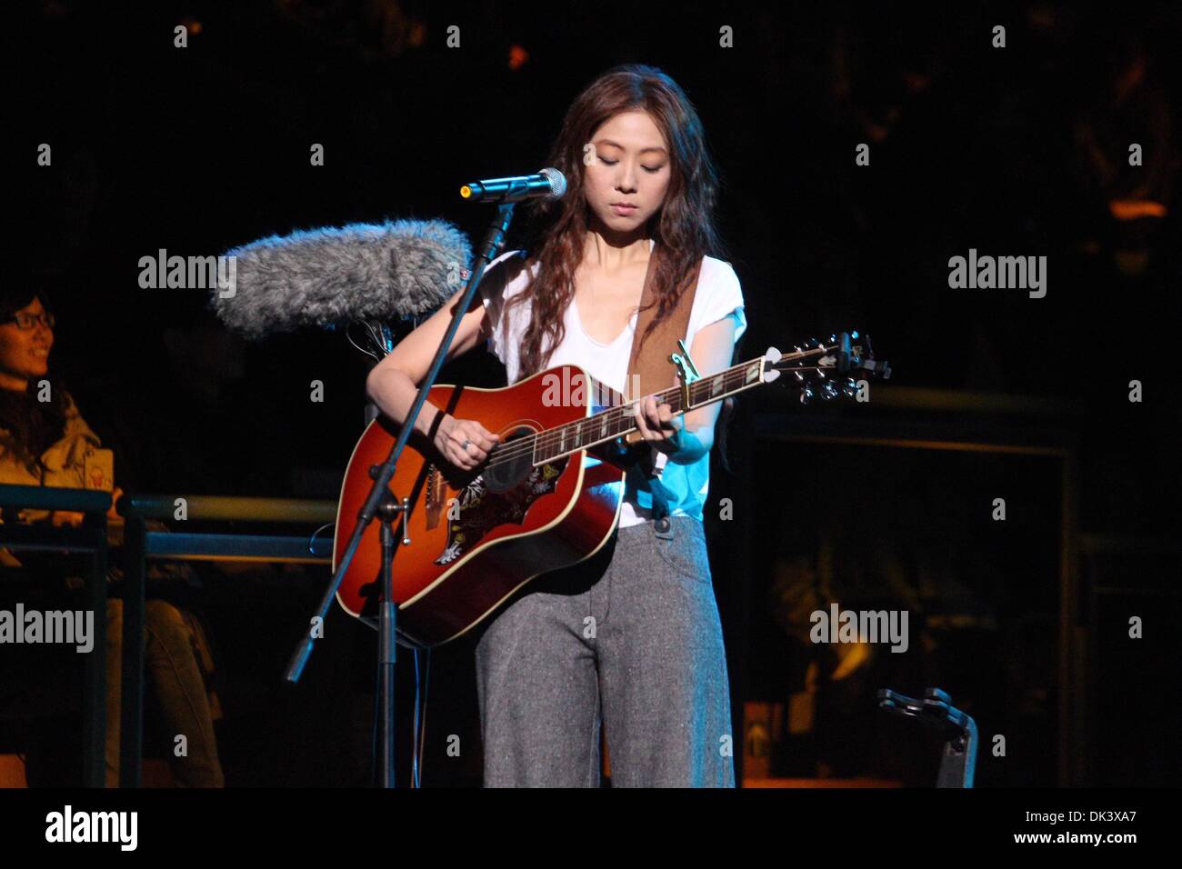 Taipei, China. 30th Nov, 2013. Singer Cheer Chen performs at her ...