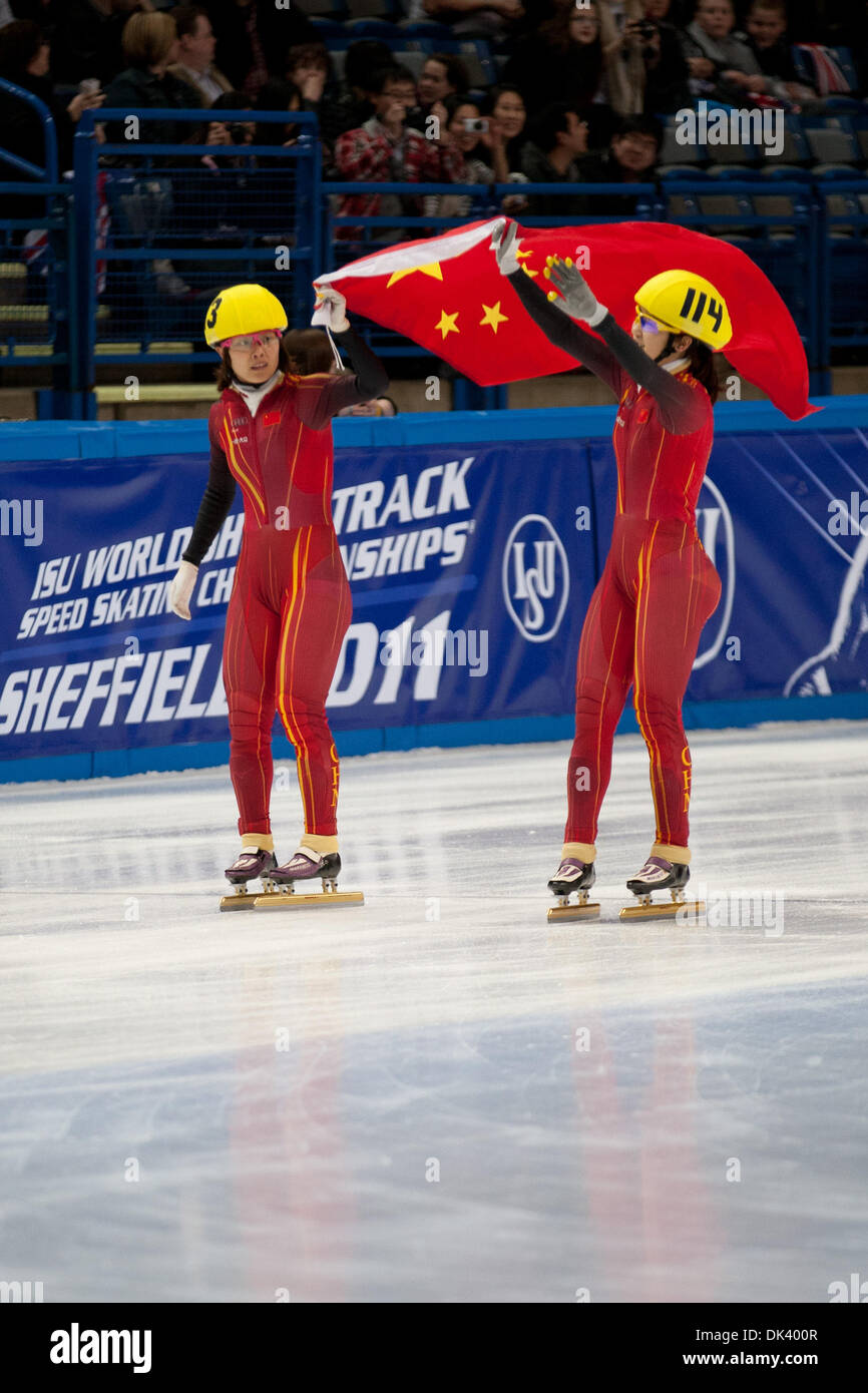 Mar. 13, 2011 - Sheffield, Great Britain - Team China members Qiuhong ...