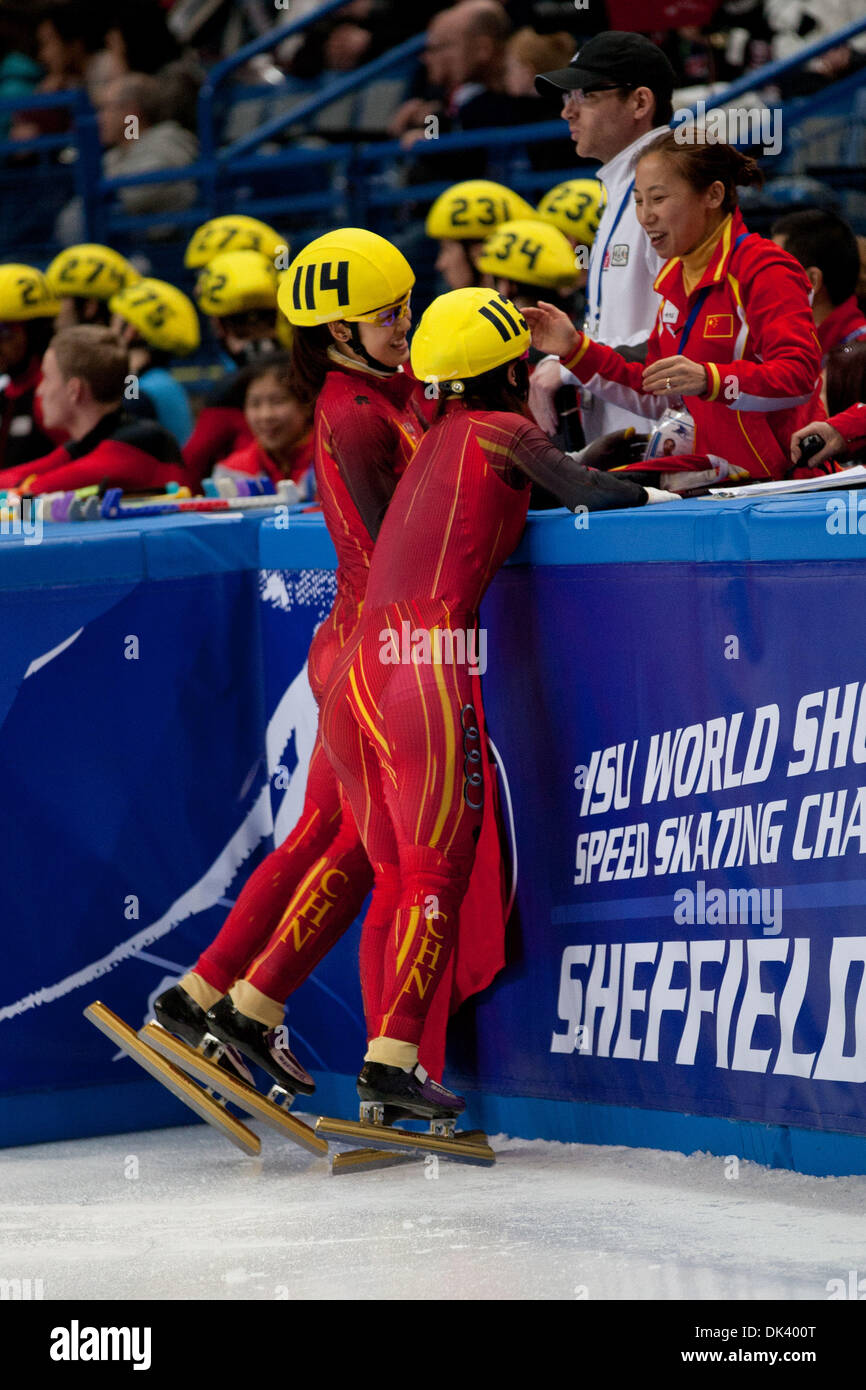 Mar. 13, 2011 - Sheffield, Great Britain - Team China members Qiuhong ...