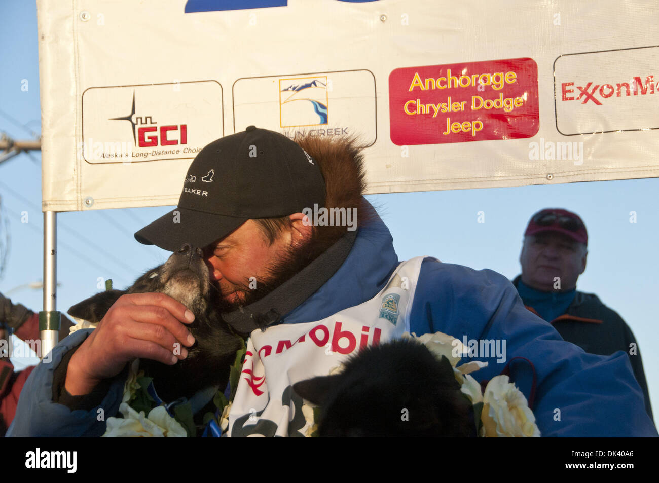 Mar. 15, 2011 - Nome, Alaska, U.S. - Kotzebue resident JOHN BAKER sits ...
