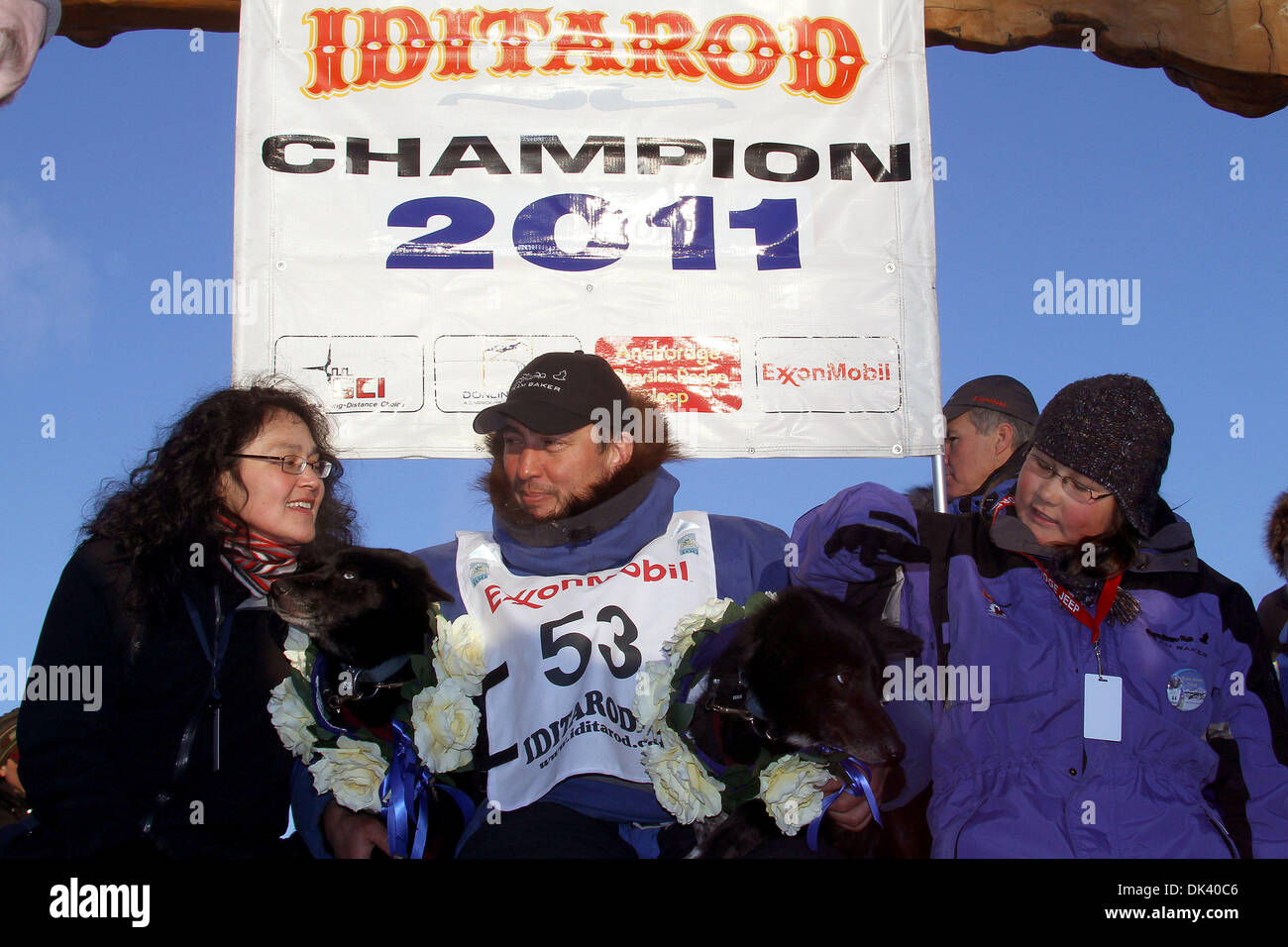 Mar 15, 2011 - Nome, Alaska, U.S. - Kotzebue, Alaska musher JOHN BAKER ...
