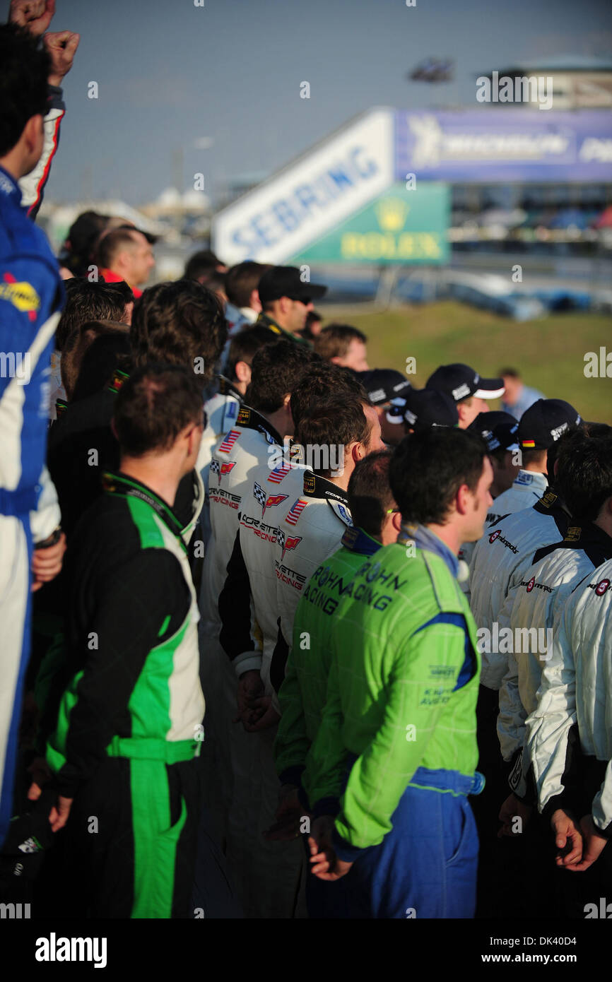 Mar 15, 2011 - Sebring, Florida, U.S. - The drivers pose for the ...