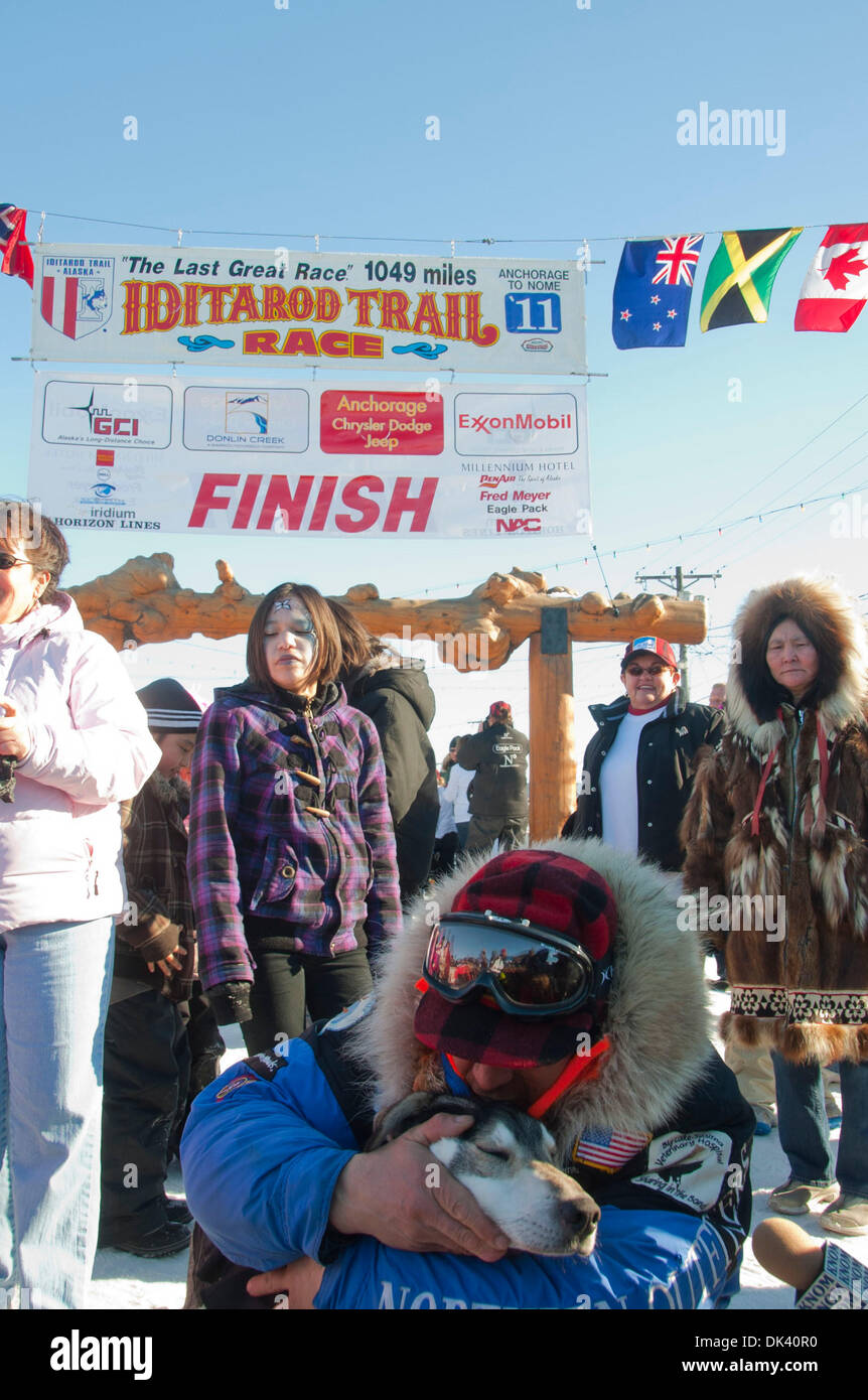Mar 16, 2011 - Nome, Alaska, U.S. - 4-time Iditarod winner MARTIN BUSER ...