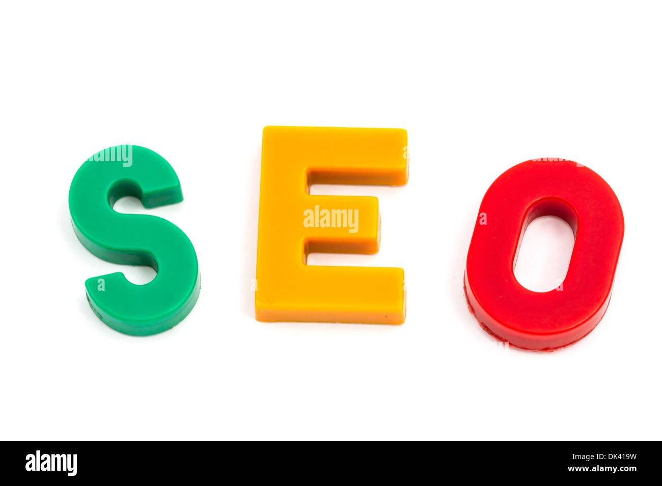 magnet alphabet SEO isolated on white background Stock Photo - Alamy
