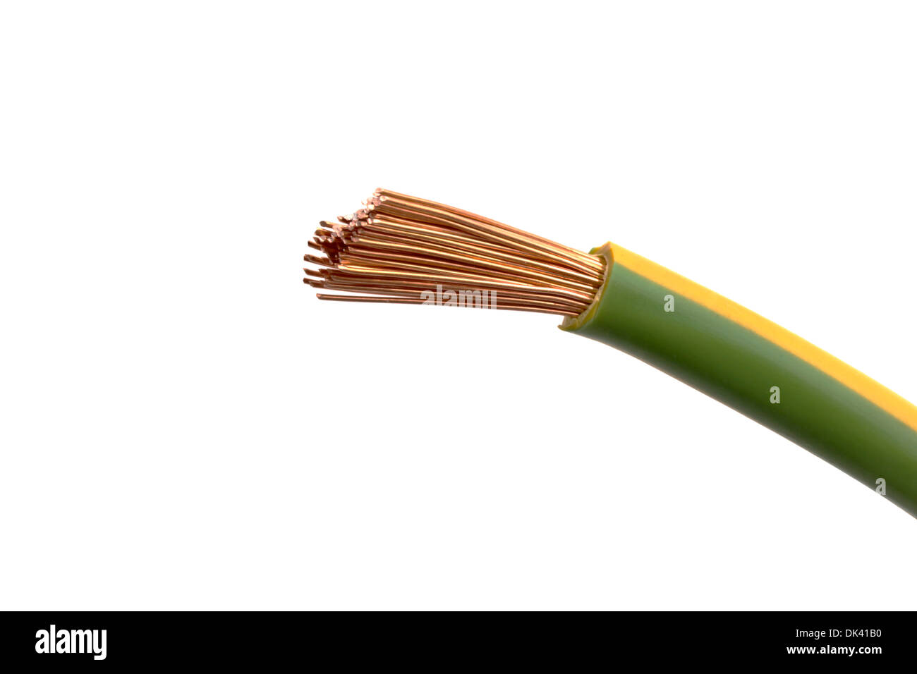 Electrical wires isolated on white background Stock Photo - Alamy