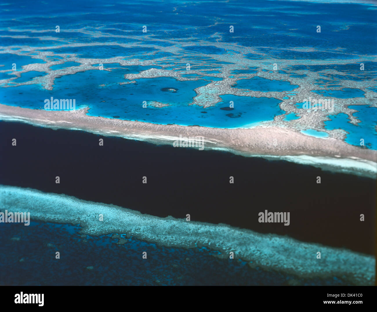 Aerial view of the Great Barrier Reef, Queensland, Australia Stock ...