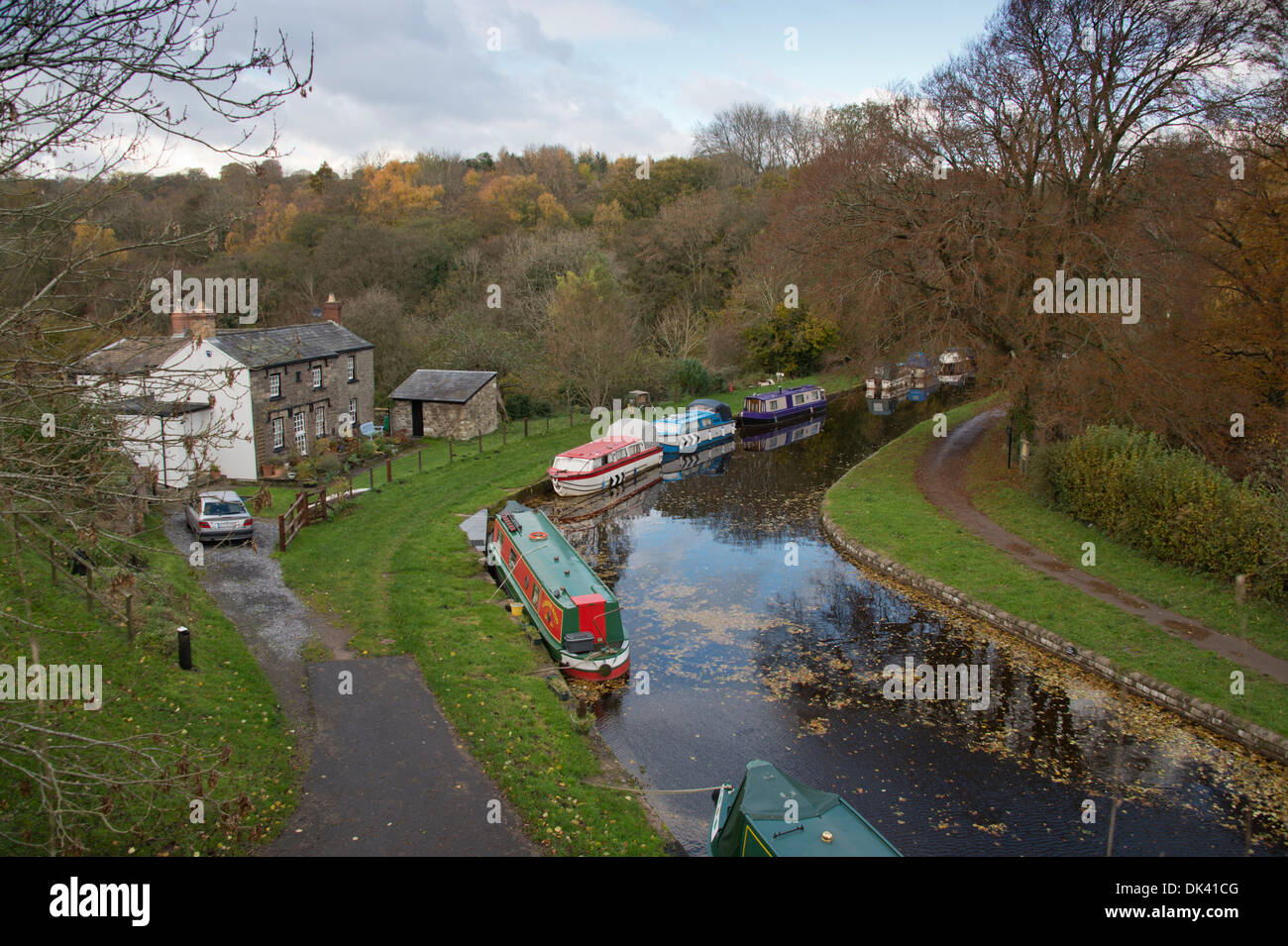 Llangattock, near Crickhowell, Wales, a carbon neutral village Stock ...