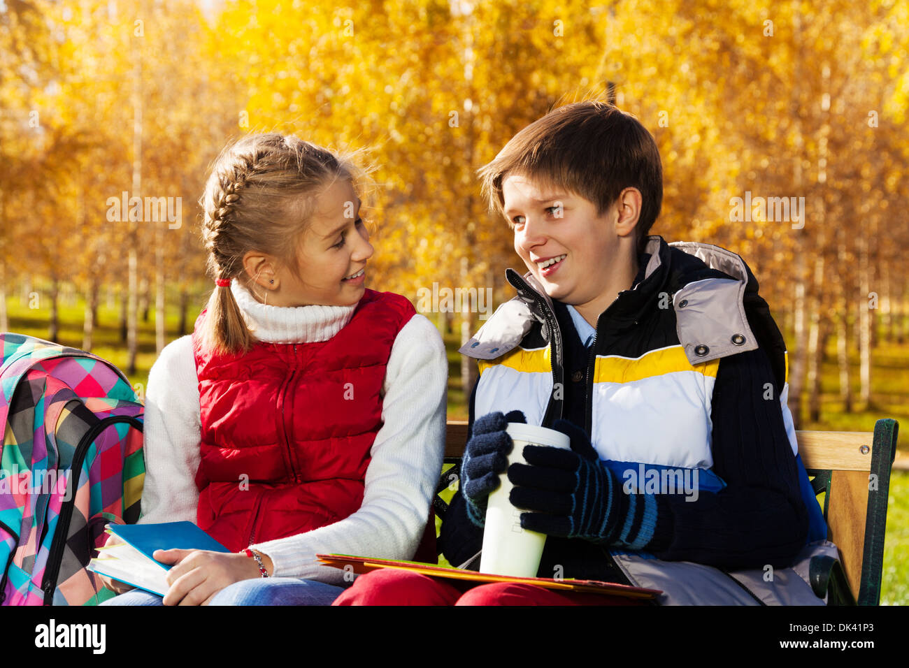 Teenage couple after school High Resolution Stock Photography and ...