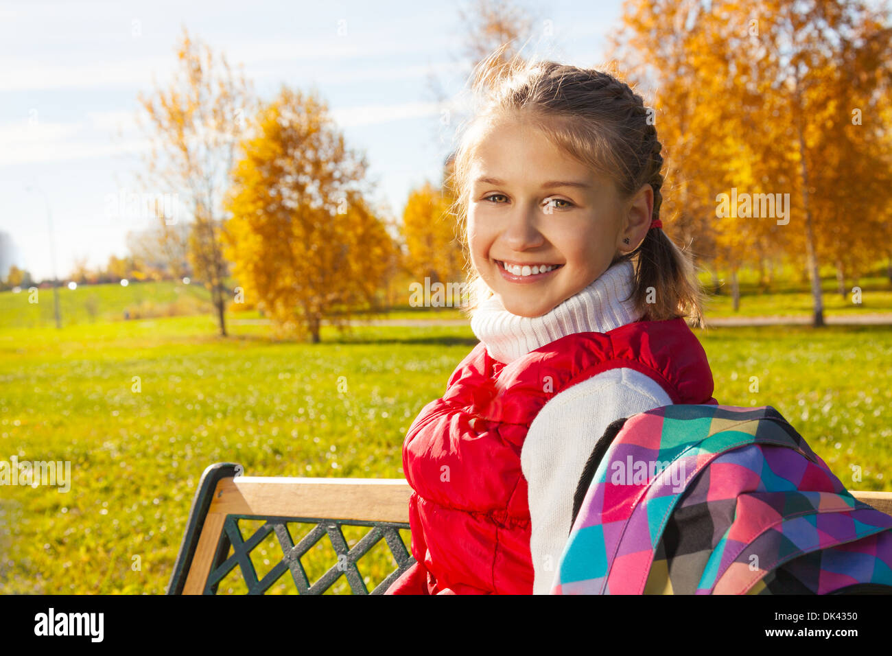 Teen girl close up blond smiling hi-res stock photography and images ...