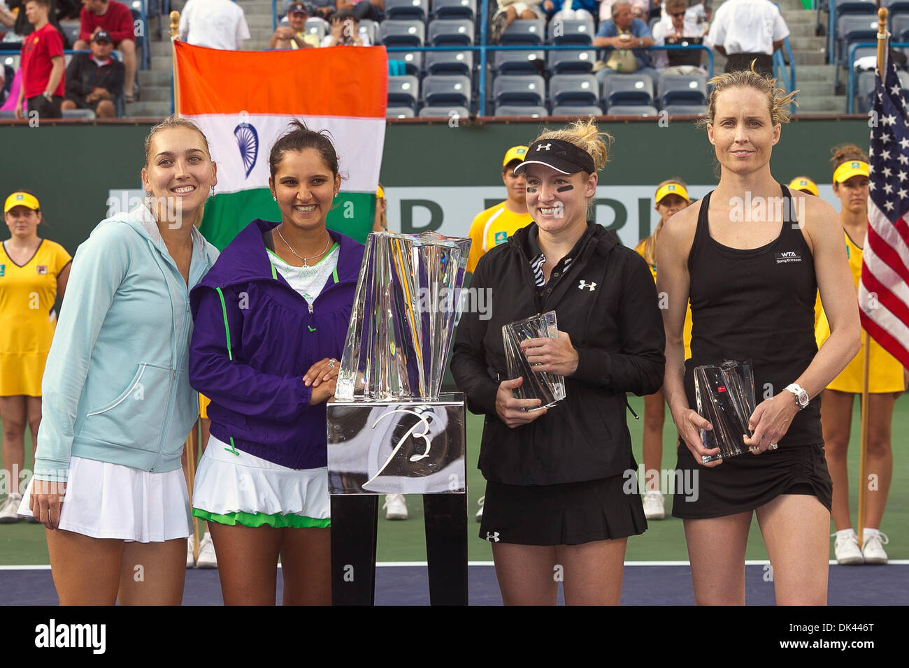Mar. 19, 2011 - Indian Wells, California, U.S - From left Sania Mirza ...