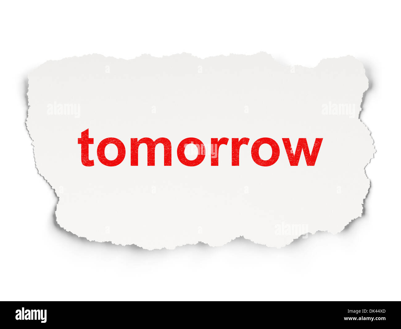 Time concept: Tomorrow on Paper background Stock Photo - Alamy