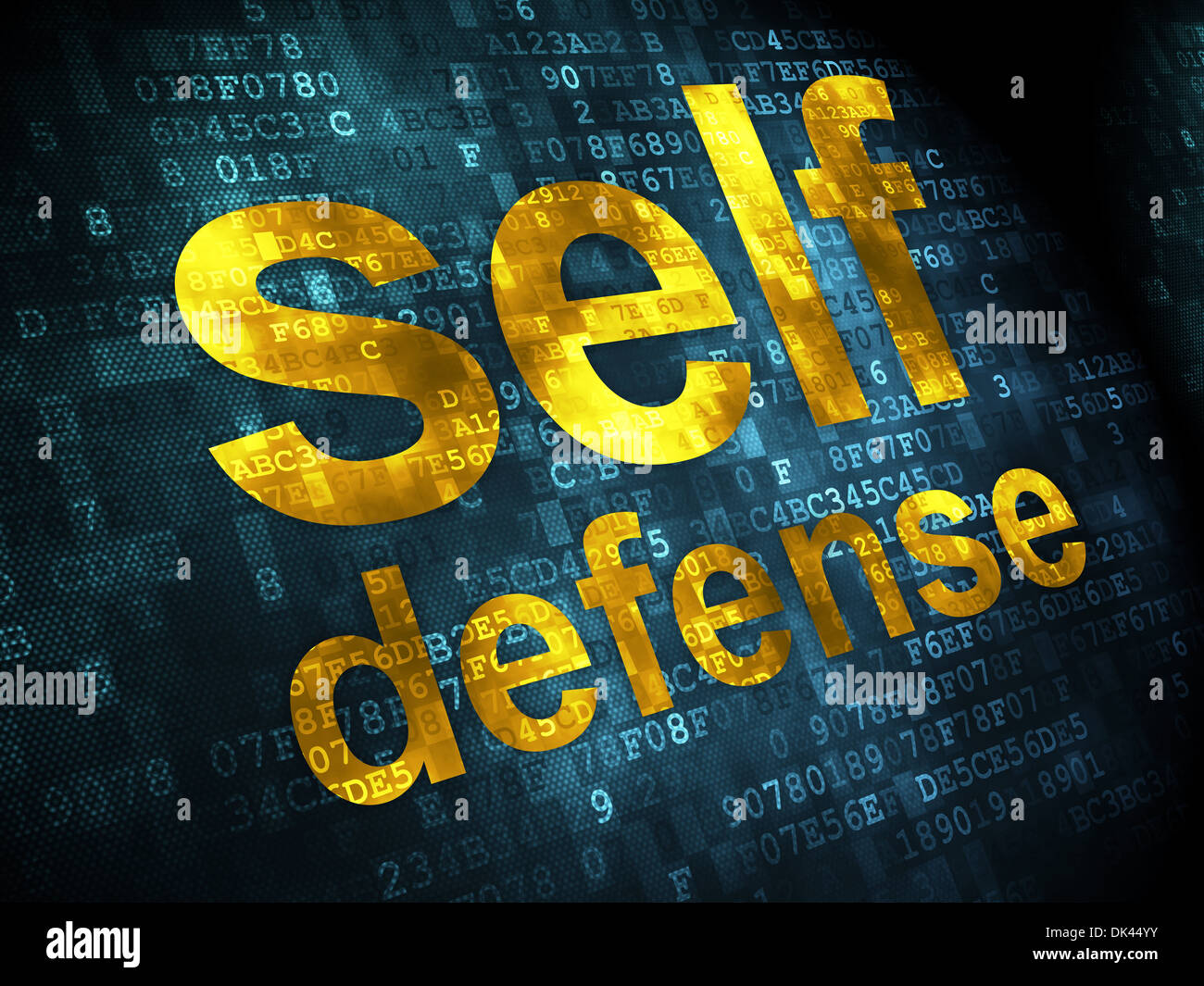 Safety concept: Self Defense on digital background Stock Photo - Alamy