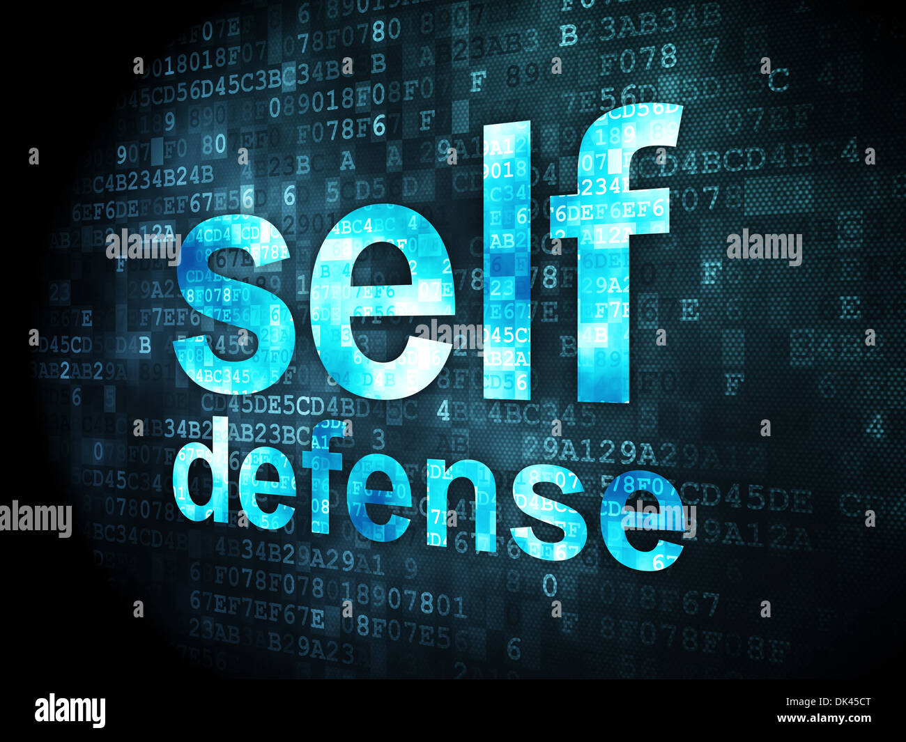 Protection concept: Self Defense on digital background Stock Photo - Alamy