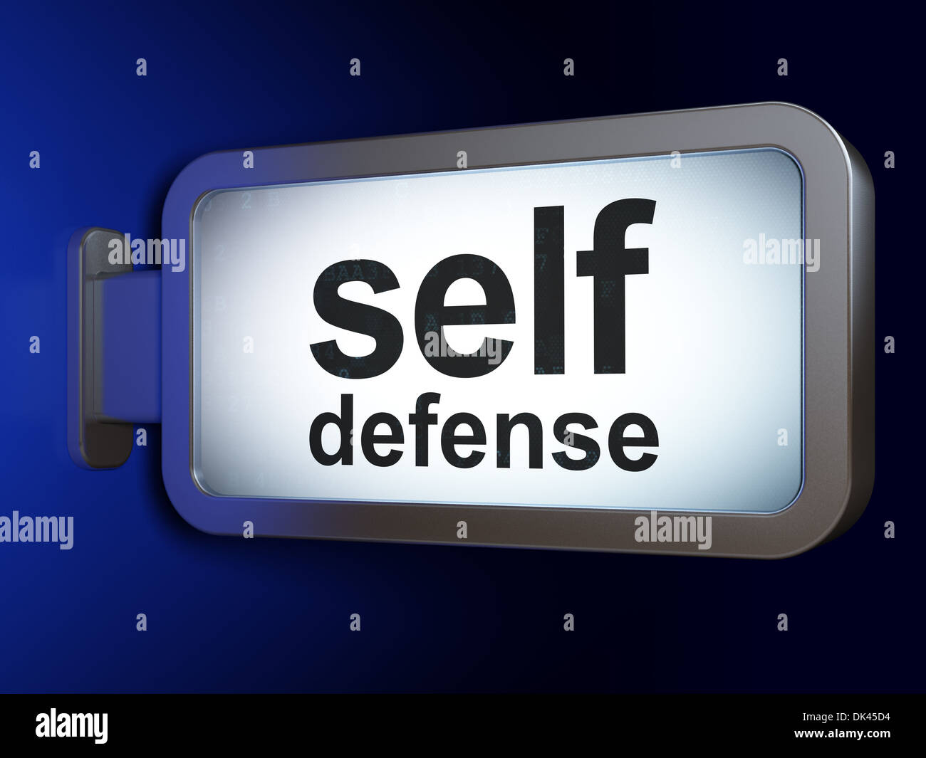 Safety concept: Self Defense on billboard background Stock Photo - Alamy