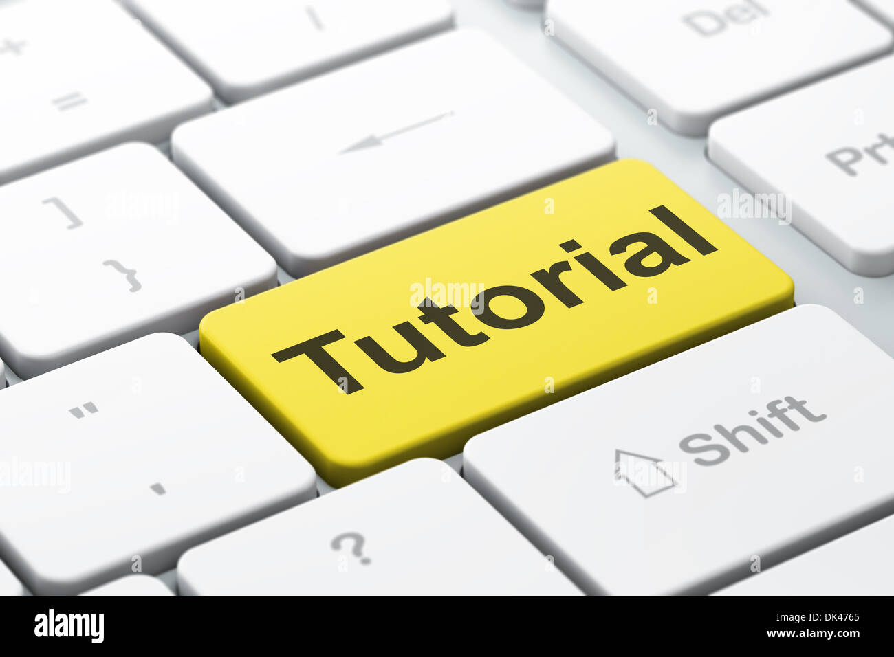 Education concept: Tutorial on computer keyboard background Stock Photo ...