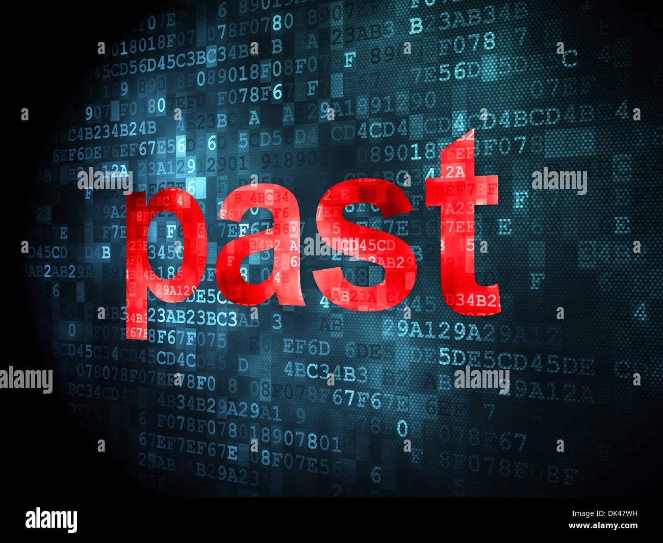 Time concept: Past on digital background Stock Photo - Alamy