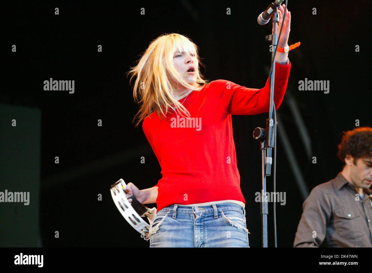 Liela Moss lead singer in The Duke Spirit band performing at the ...