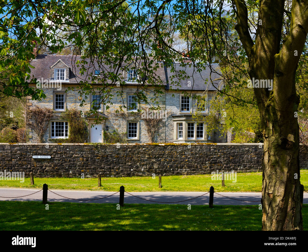 Tissington village near Ashbourne in the Peak District National Park ...