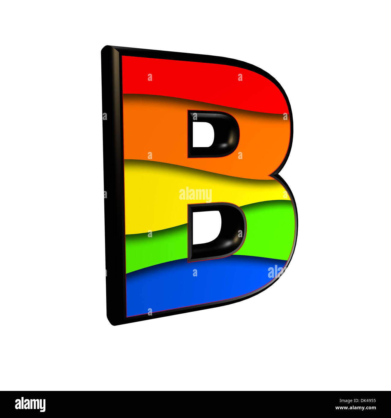 letter with rainbow texture - B Stock Photo - Alamy