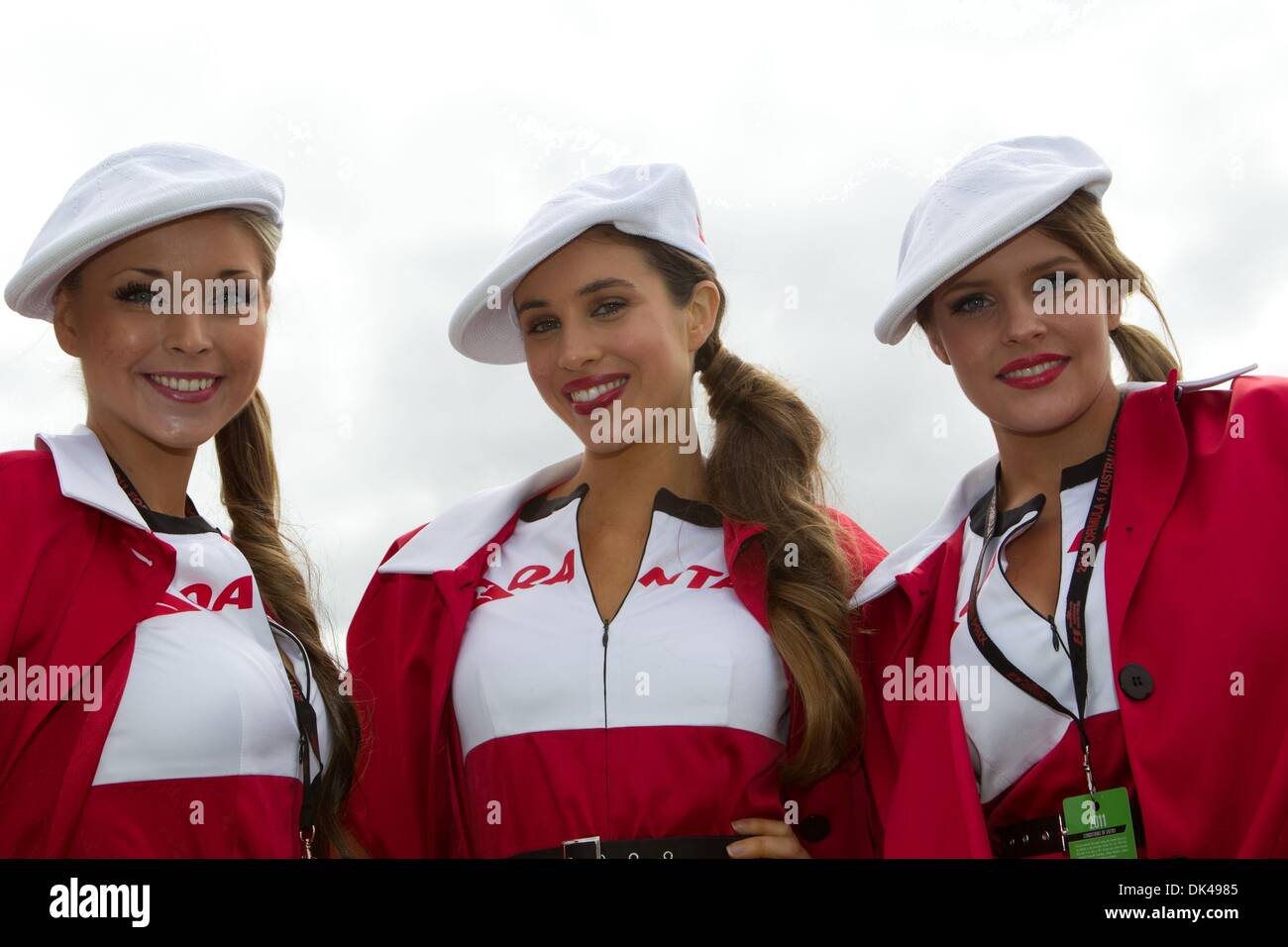Mar 27, 2011 - Melbourne, Australia - Qantas Grid Girls during the the ...
